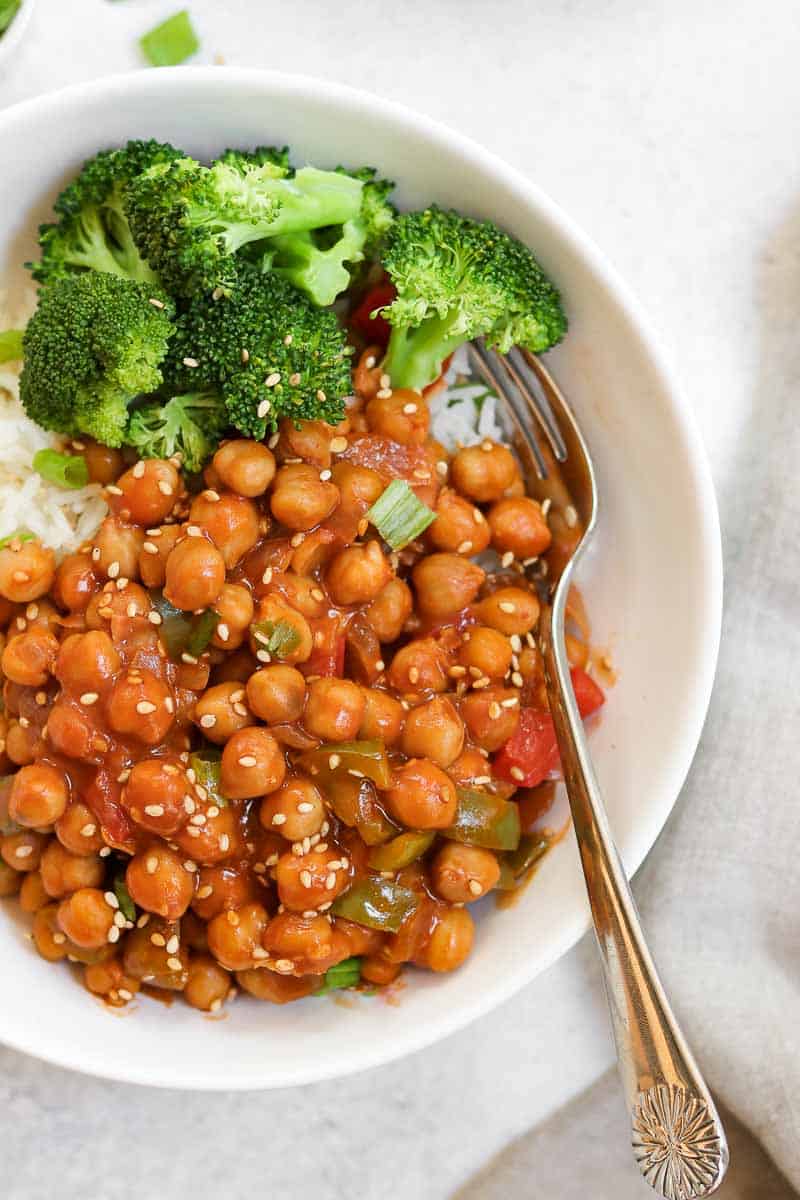 General Tso's Chickpea Stir Fry | Eat With Clarity