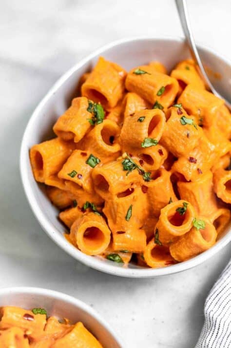 Creamy Vegan Vodka Sauce Pasta - Eat With Clarity