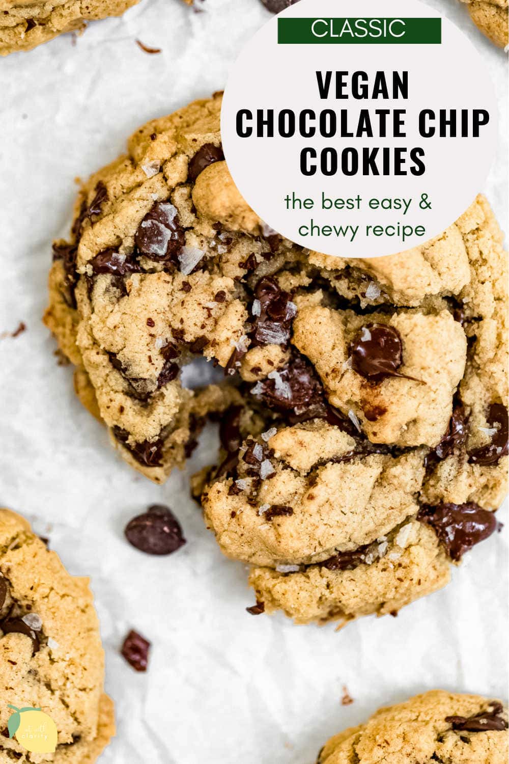 Classic Vegan Chocolate Chip Cookies | Eat With Clarity