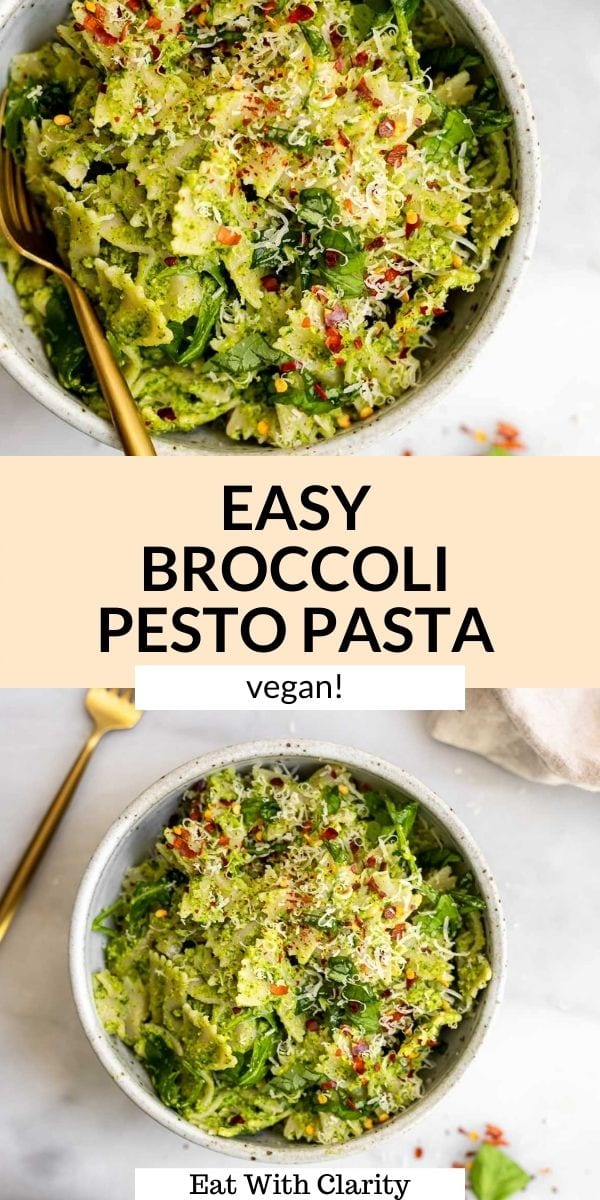 Broccoli Pesto Pasta | Eat With Clarity Dinner Recipes