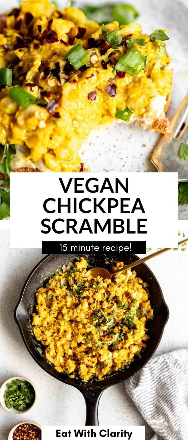 Vegan Chickpea Scramble (Easy Recipe!) - Eat With Clarity
