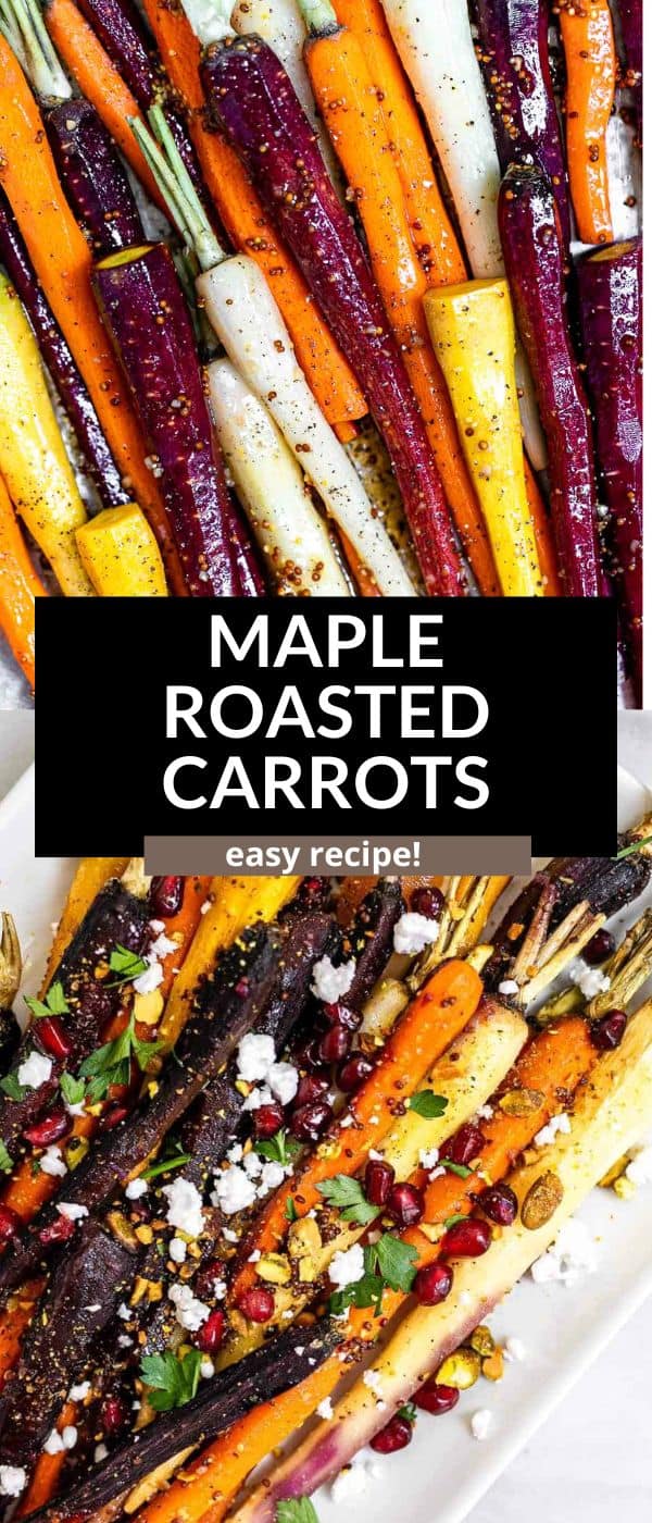 Maple Glazed Roasted Rainbow Carrots - Eat With Clarity