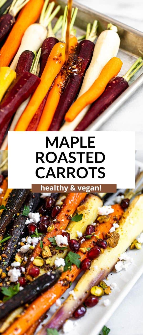Maple Glazed Roasted Rainbow Carrots - Eat With Clarity