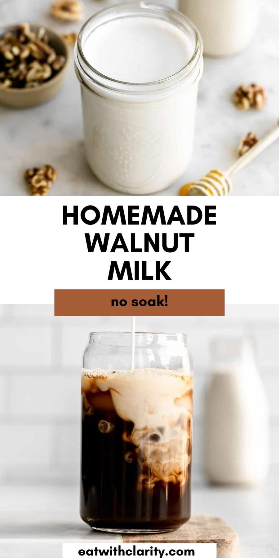 Homemade Walnut Milk - Eat With Clarity