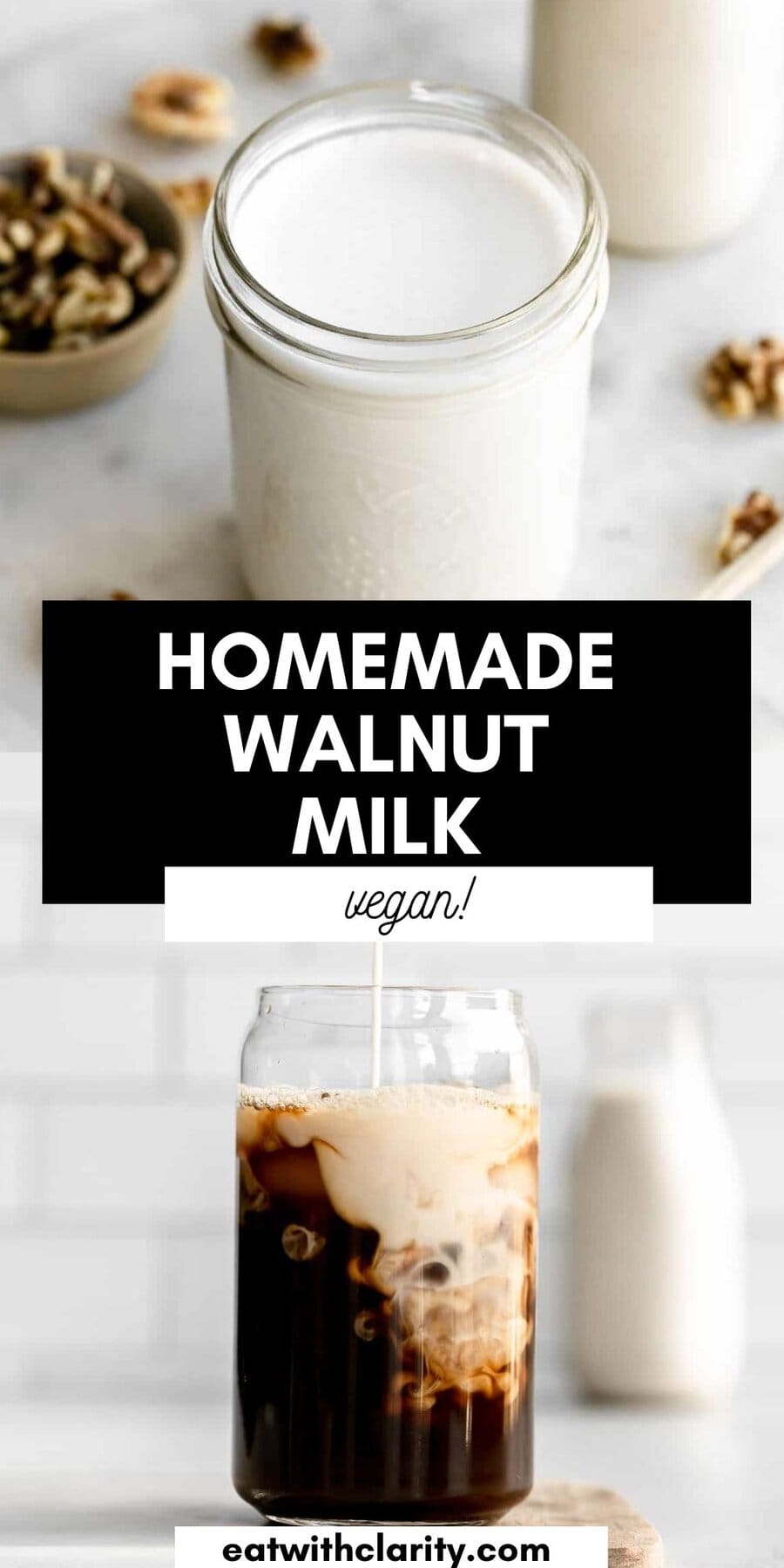 Homemade Walnut Milk - Eat With Clarity