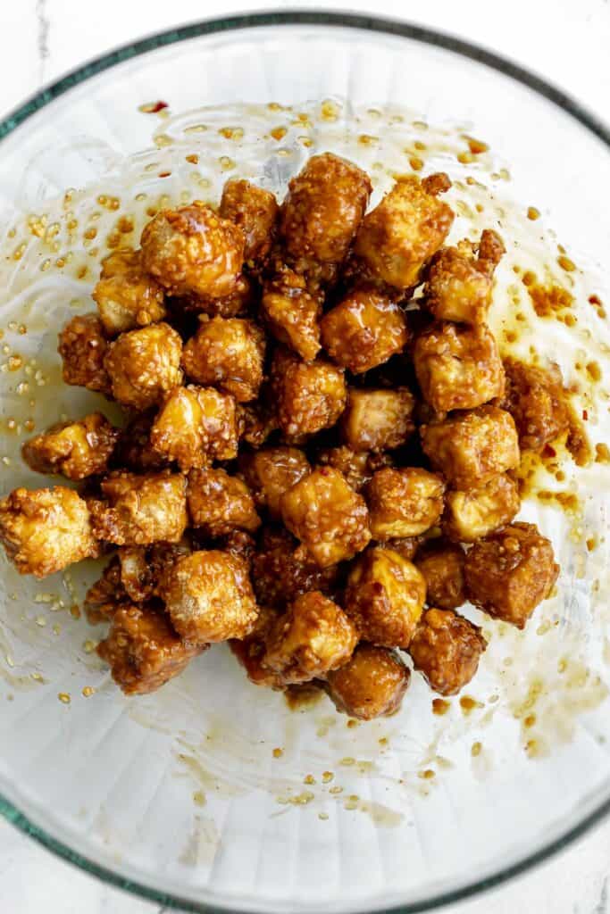 Chili Garlic Crispy Tofu - Eat With Clarity