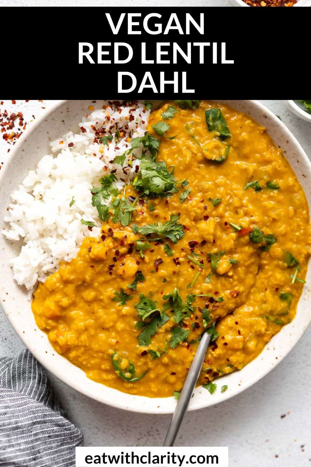 Red Lentil Dahl (Vegan!) - Eat With Clarity