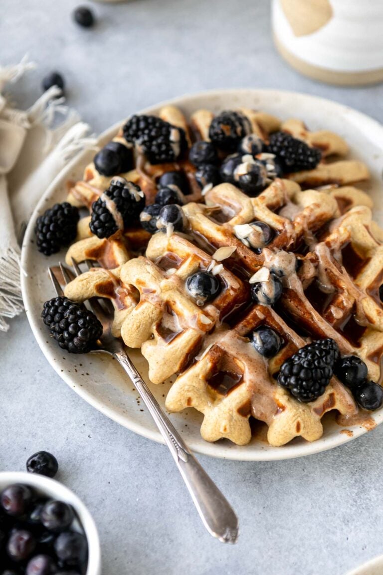 Fluffy Protein Waffles - Eat With Clarity