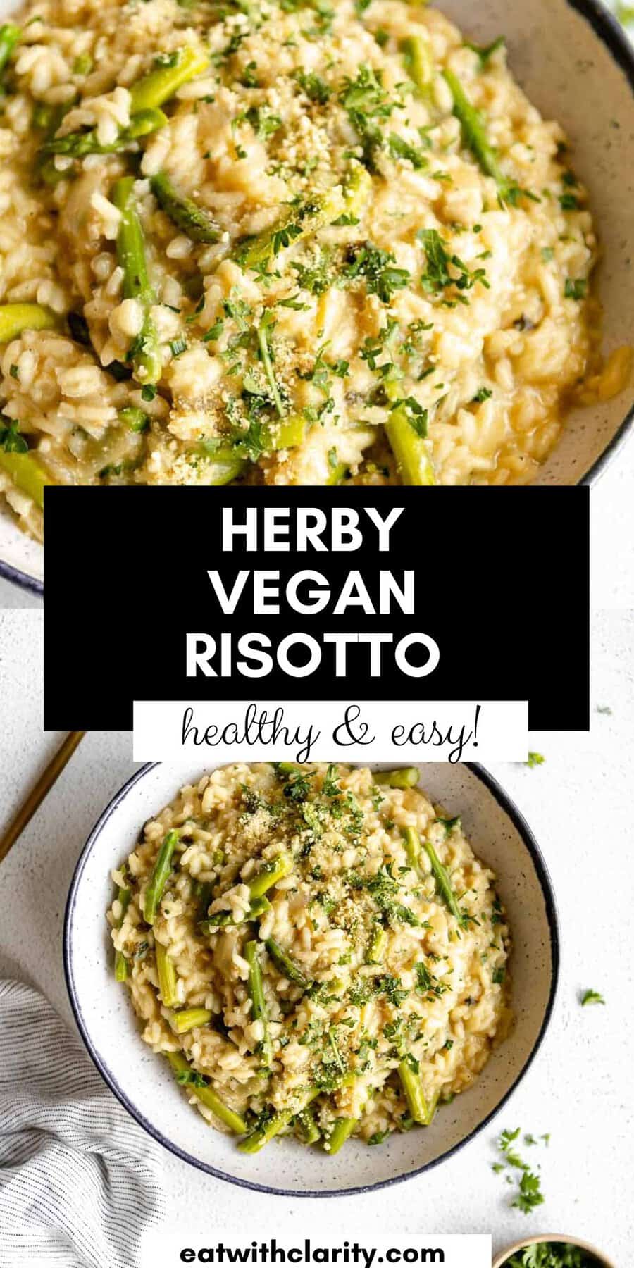 Herby Vegan Risotto - Eat With Clarity
