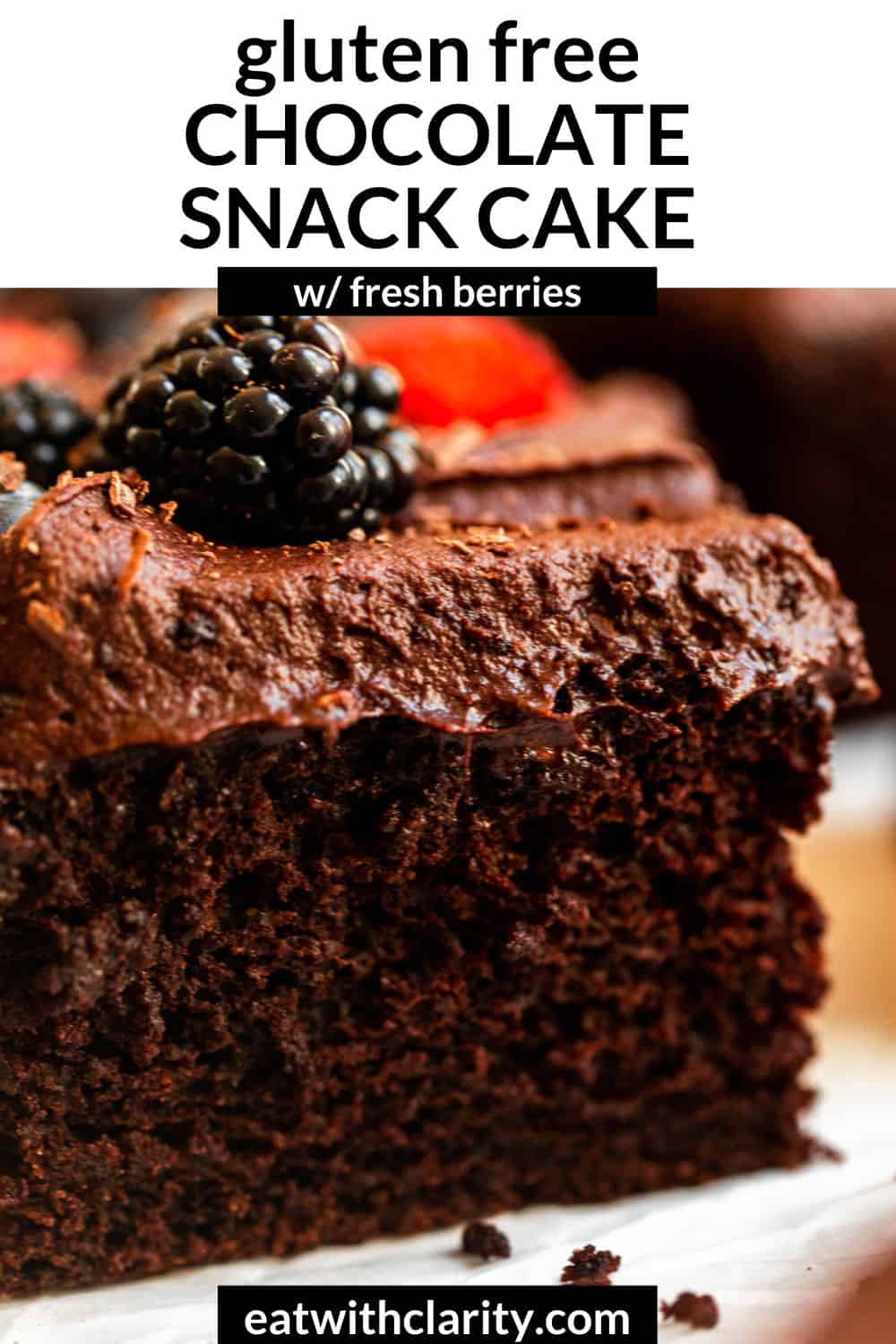 Gluten Free Chocolate Snack Cake - Eat With Clarity