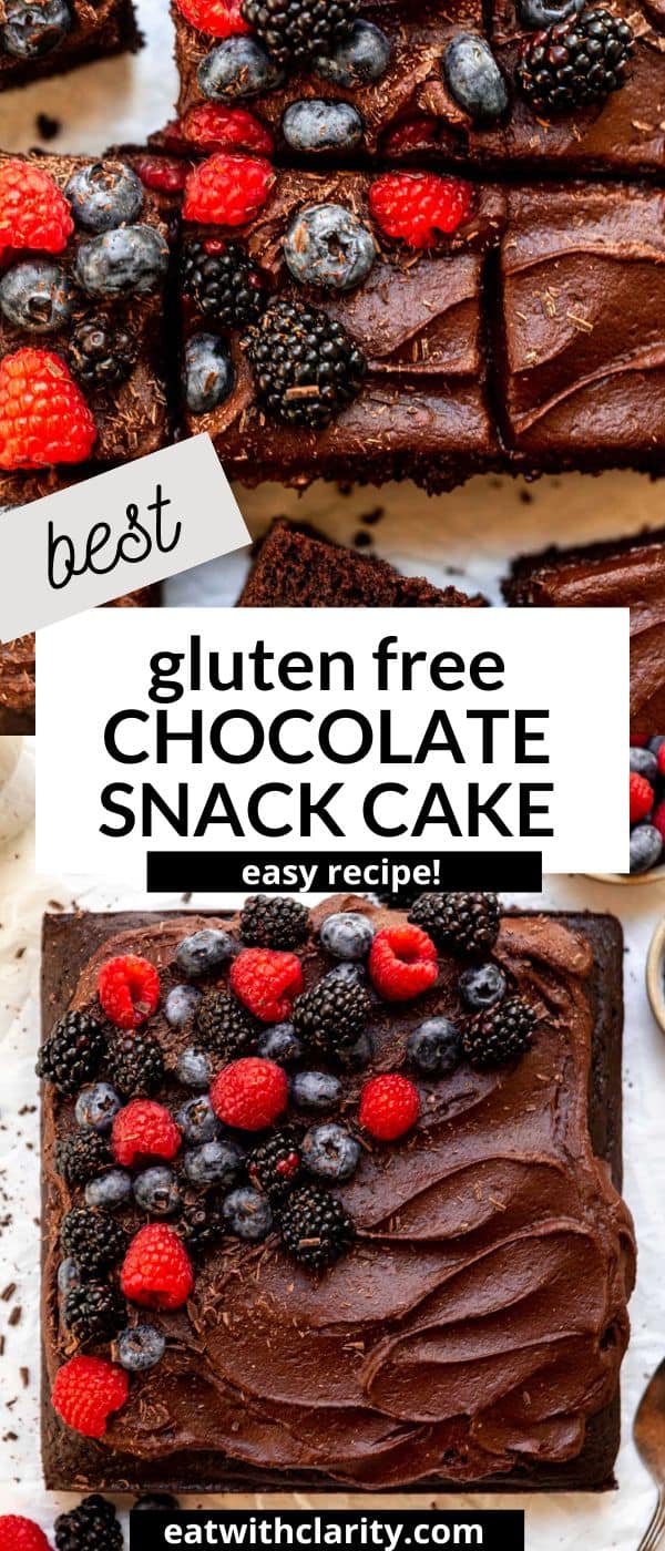 Gluten Free Chocolate Snack Cake - Eat With Clarity