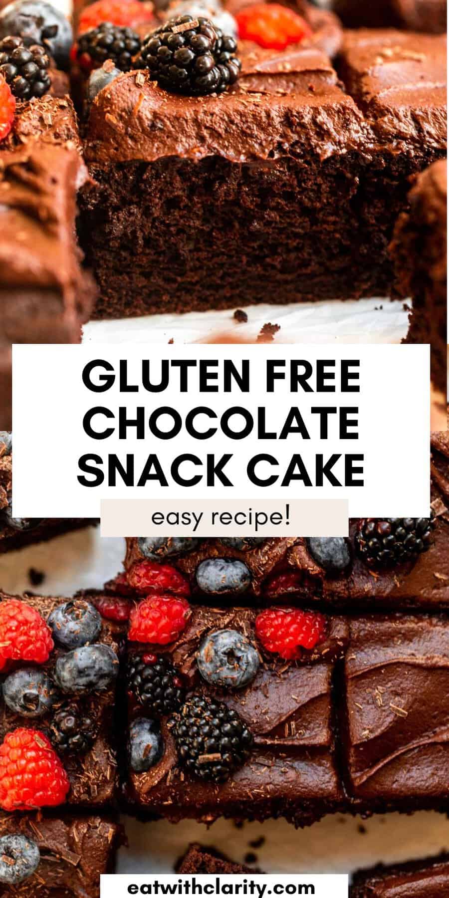 Gluten Free Chocolate Snack Cake - Eat With Clarity