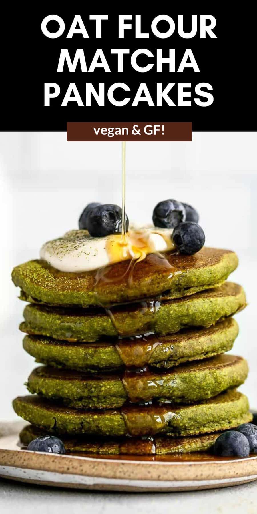 Fluffy Matcha Pancakes - Eat With Clarity