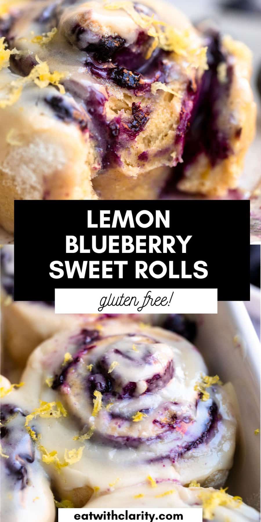 Gluten Free Lemon Blueberry Sweet Rolls - Eat With Clarity