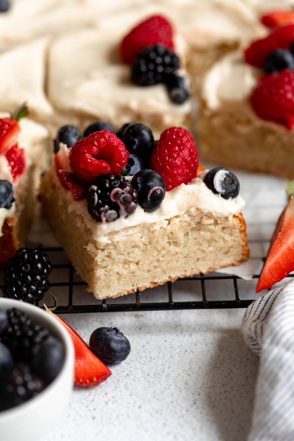 Gluten Free Vanilla Sheet Cake - Eat With Clarity