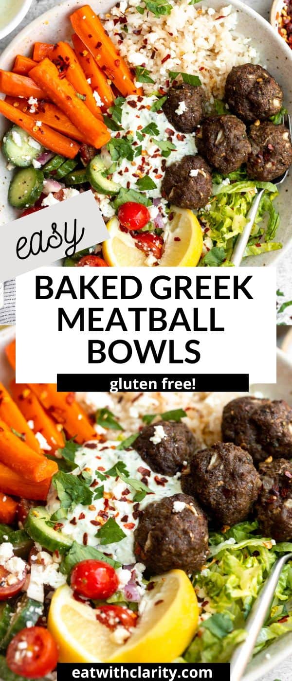 Greek Meatball Bowls - Eat With Clarity