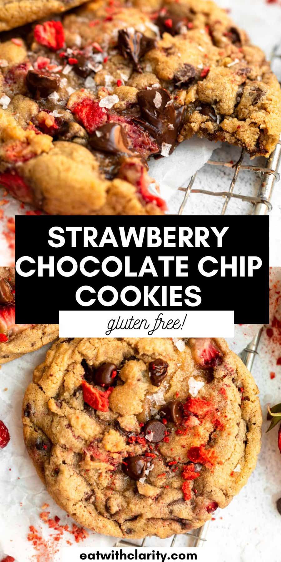 Strawberry Chocolate Chip Cookies - Eat With Clarity