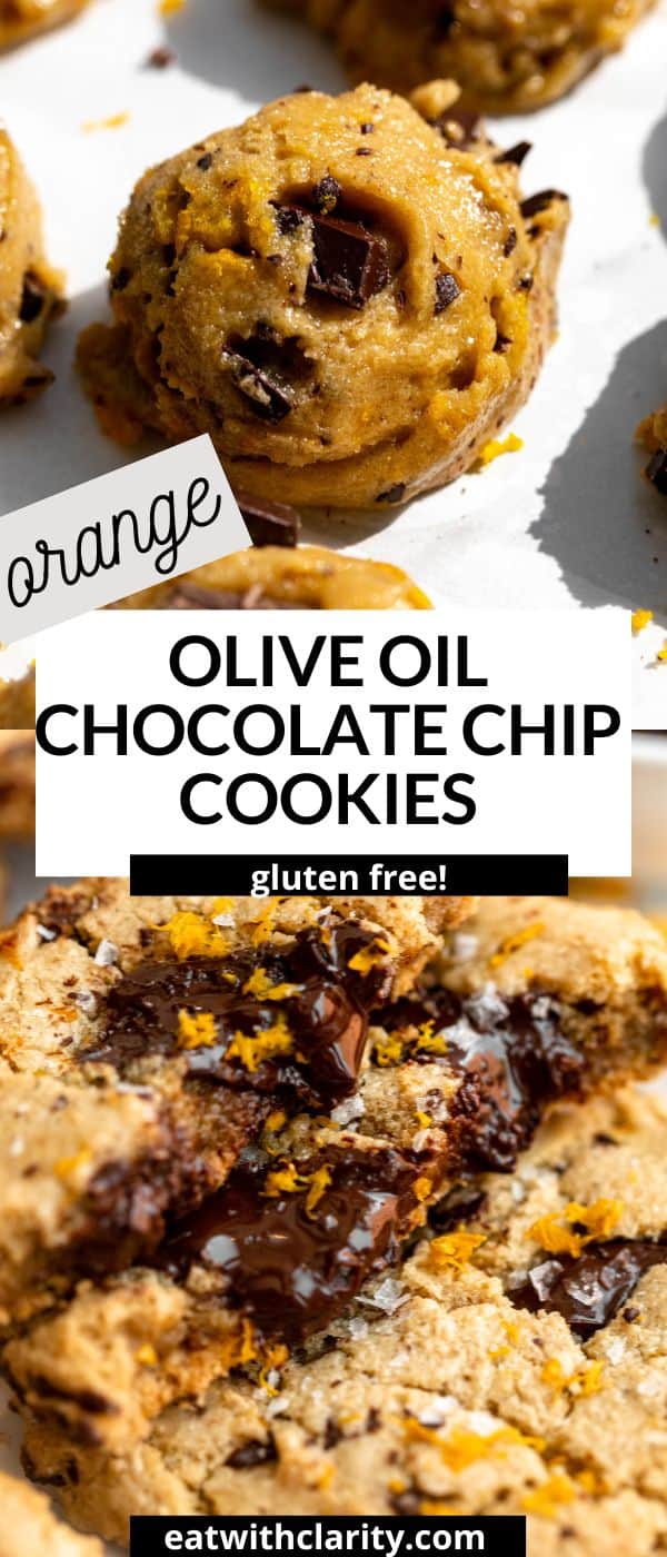 Orange Olive Oil Chocolate Chip Cookies - Eat With Clarity