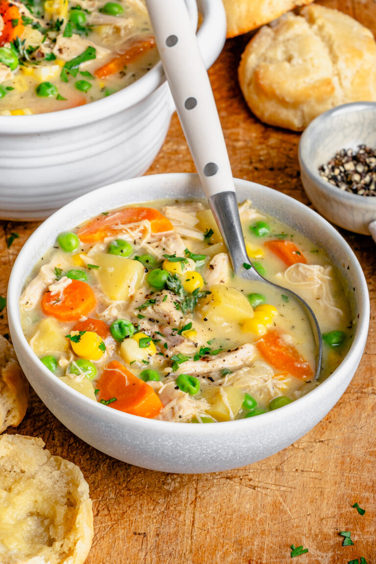 One Pot Chicken Pot Pie Soup - Eat With Clarity