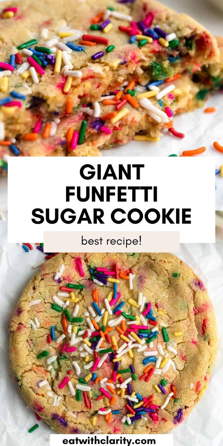 Giant Funfetti Sugar Cookie - Eat With Clarity
