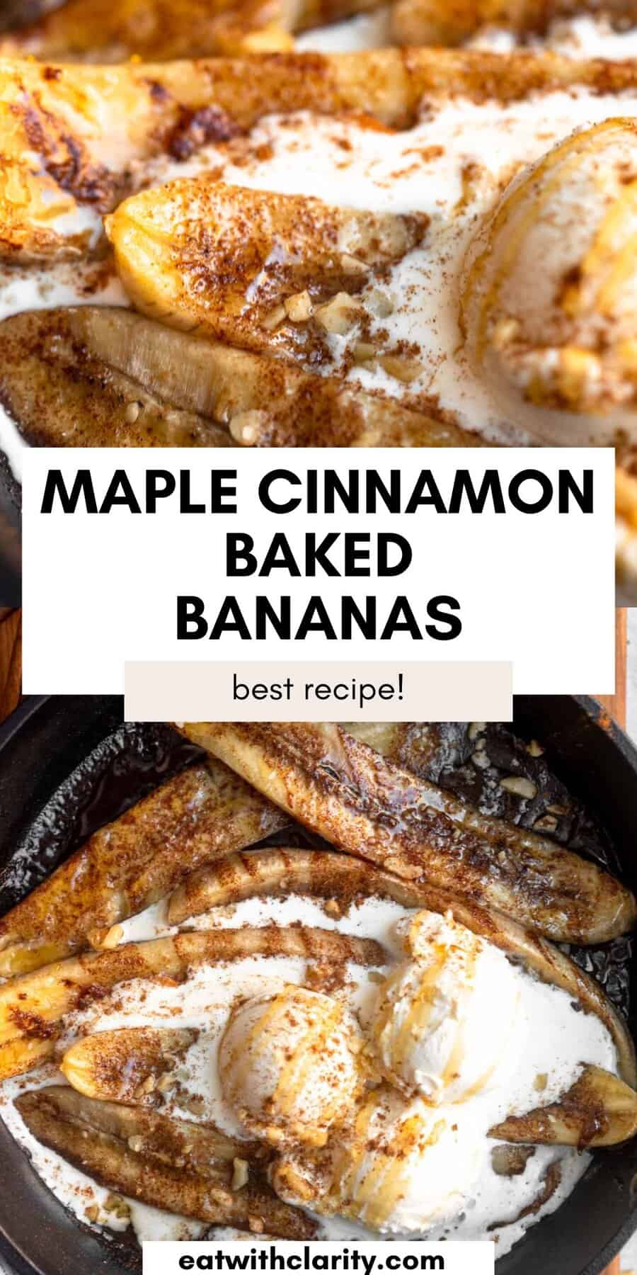 Maple Cinnamon Baked Bananas - Eat With Clarity