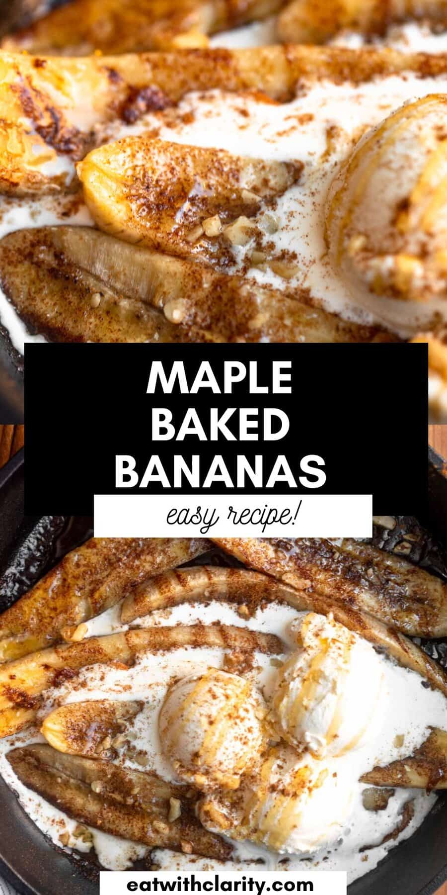Maple Cinnamon Baked Bananas - Eat With Clarity