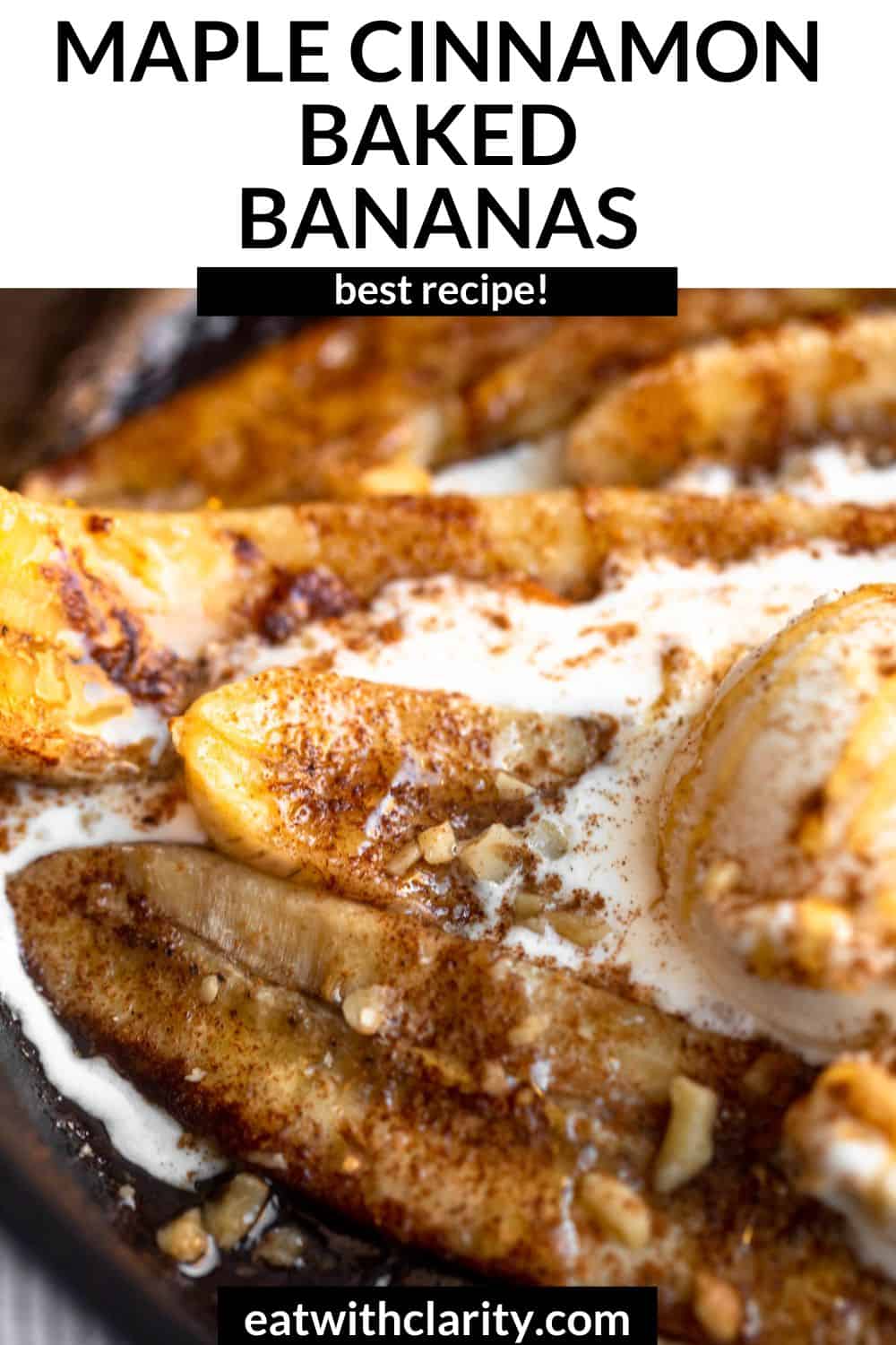 Maple Cinnamon Baked Bananas - Eat With Clarity