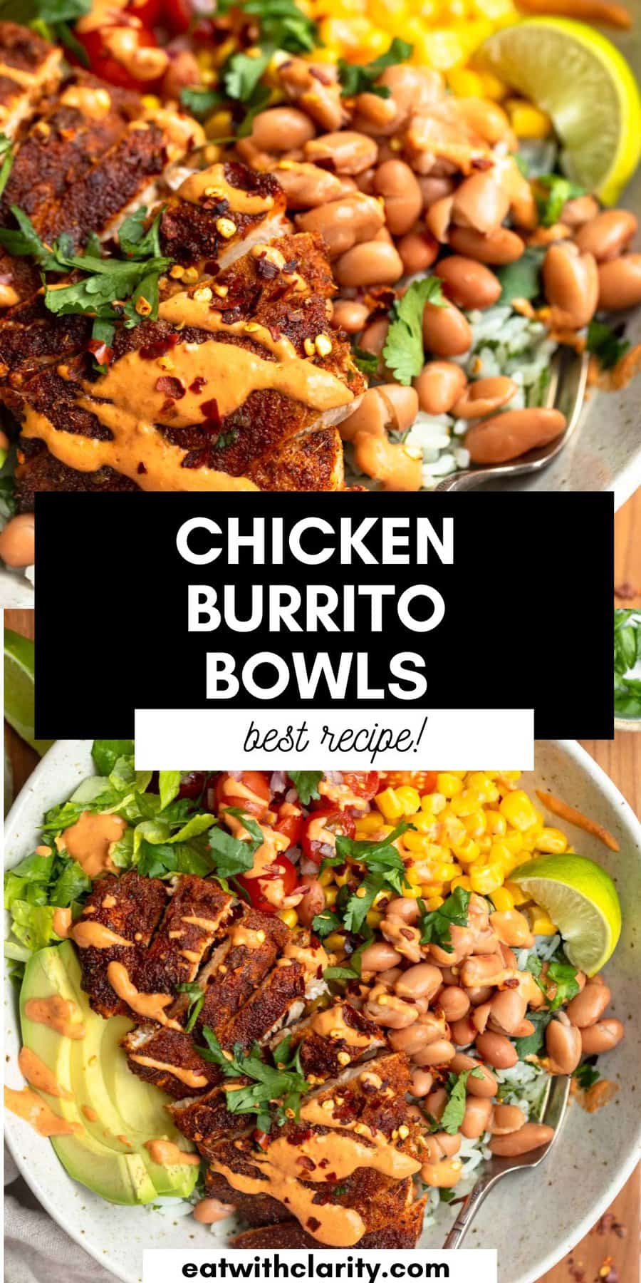 Chicken Burrito Bowls - Eat With Clarity
